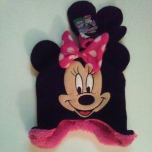 Disney | Accessories | Disney Minnie Mouse Hat Mittens Set | Poshmark